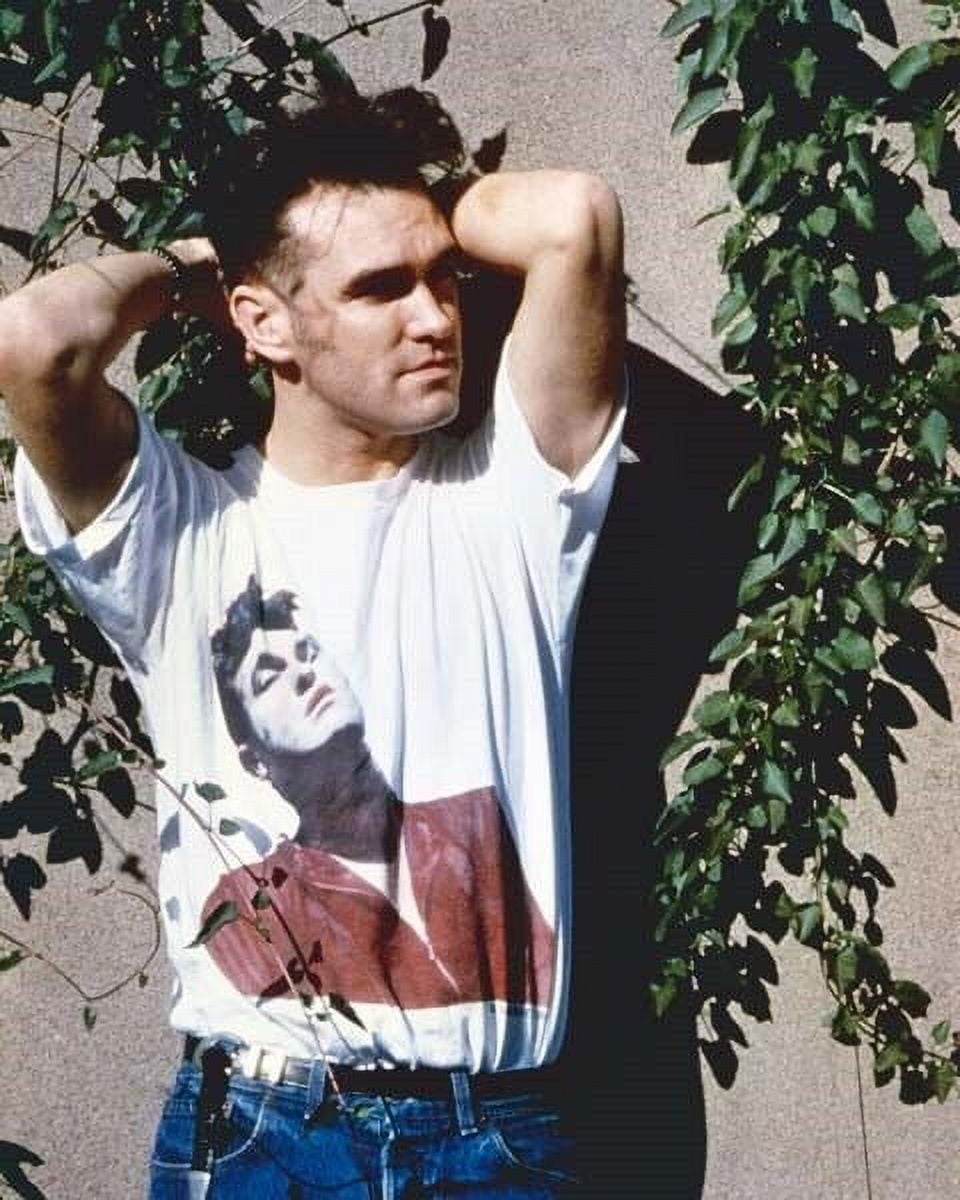 Morrissey 1980's portrait in white t-shirt 4x6 photo inch poster 80's ...