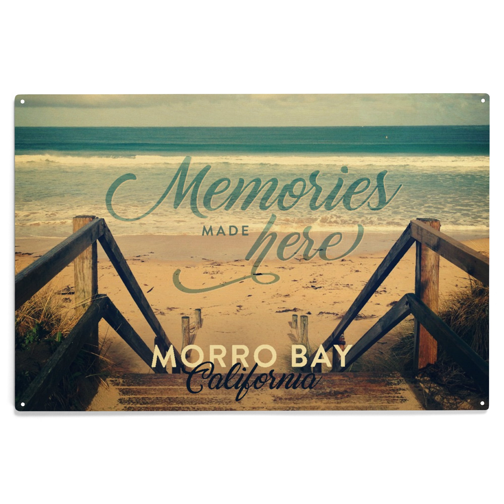 Morro Bay, California, Memories Made Here, Sentiment Birch Wood Wall ...