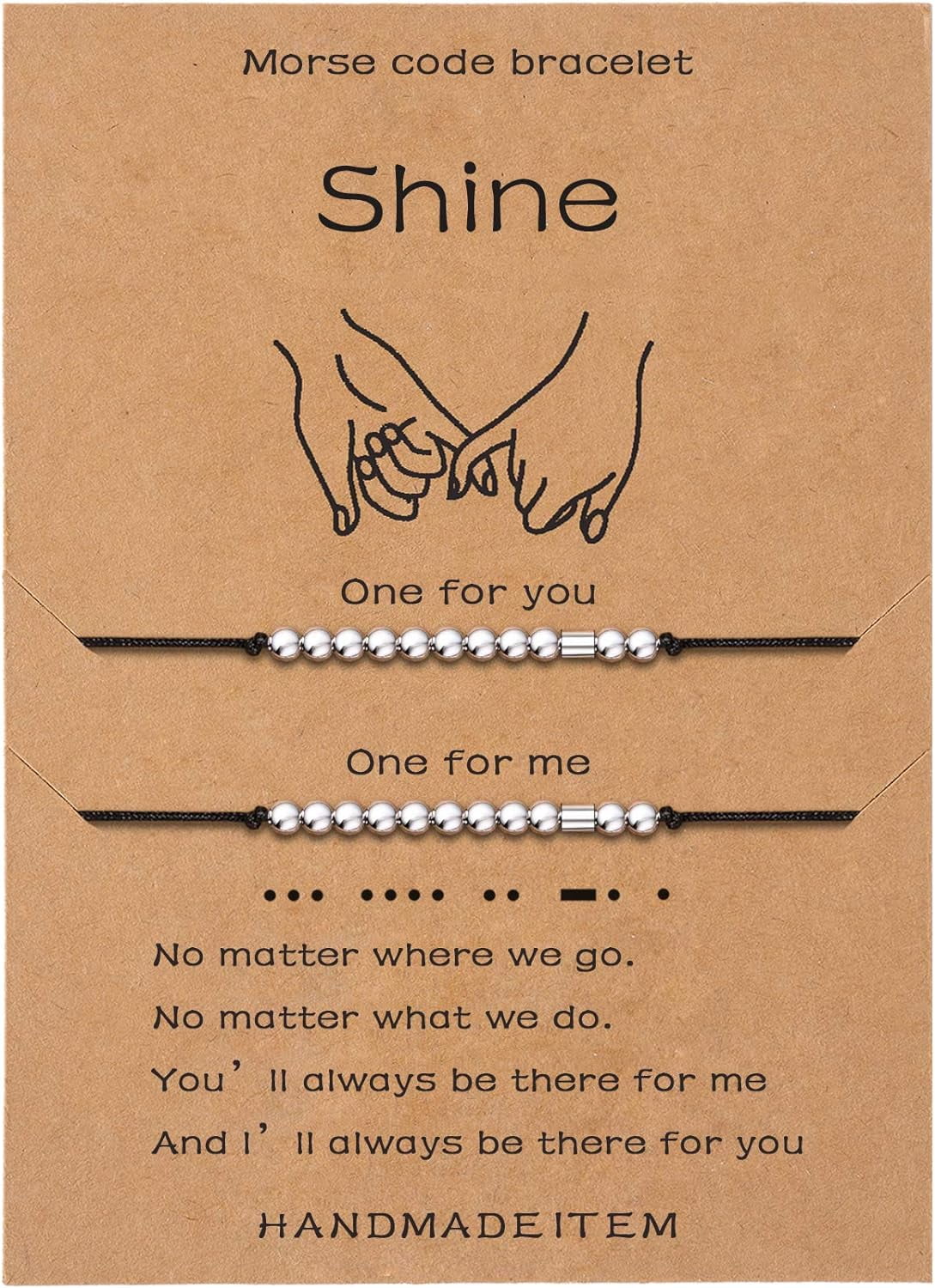 Morse Code Bracelet, Best Friend Matching Gifts For 2 Couples, My Person Bestie Sister I Love ...