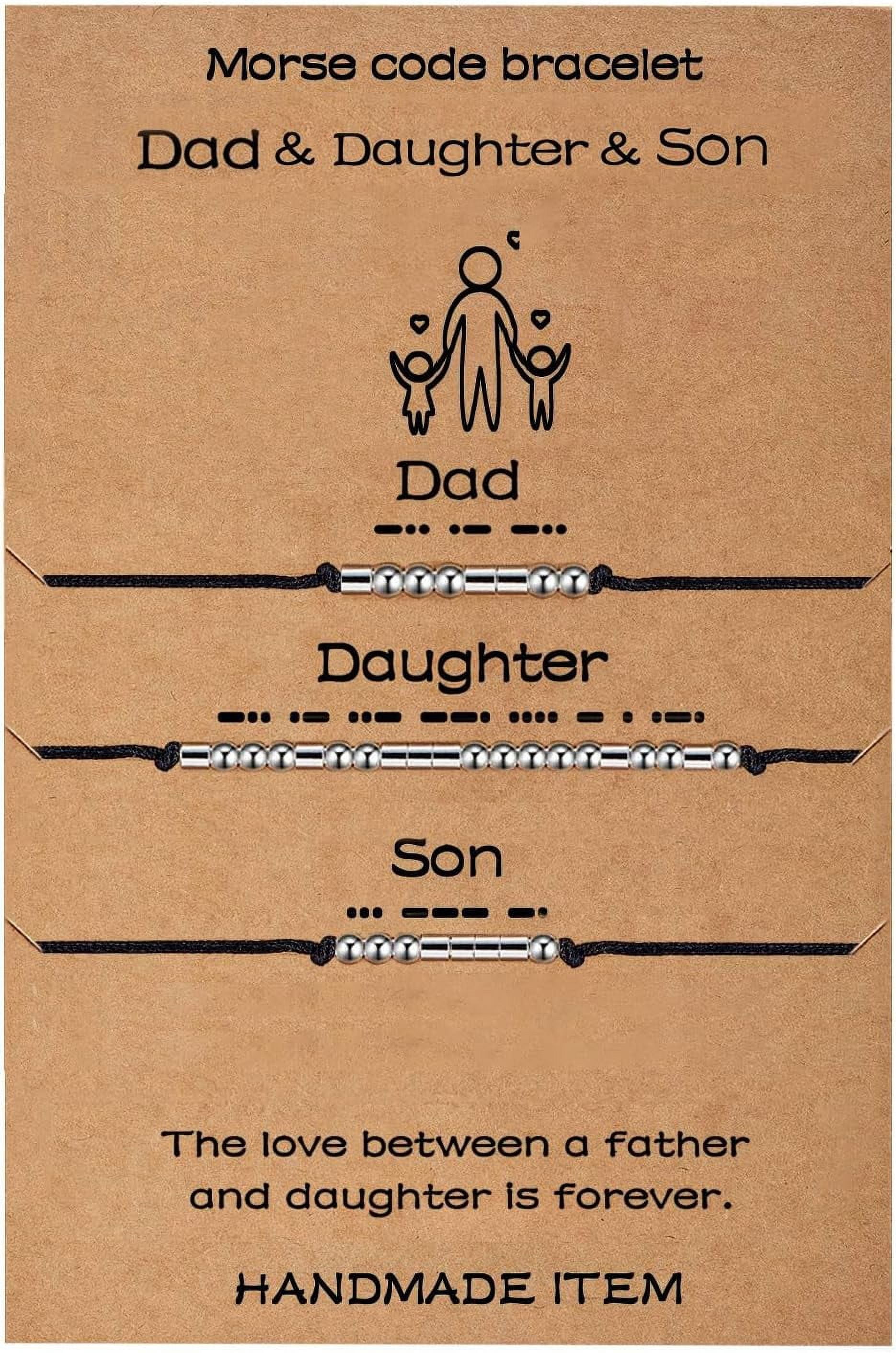Morse Code Bracelets For Family - Adjustable String Matching Bracelets ...