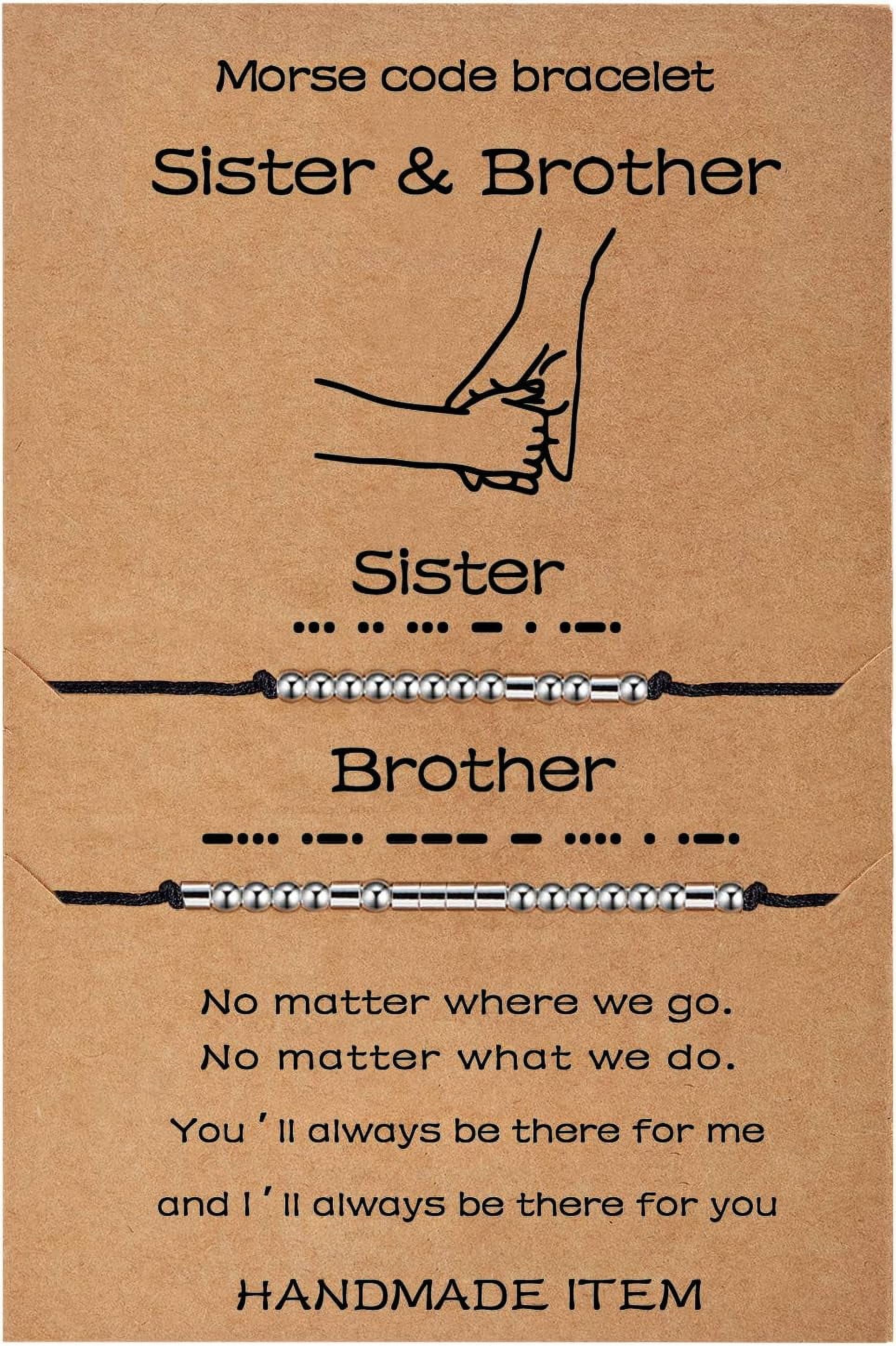 Morse Code Bracelets For Family - Adjustable String Matching Bracelets ...