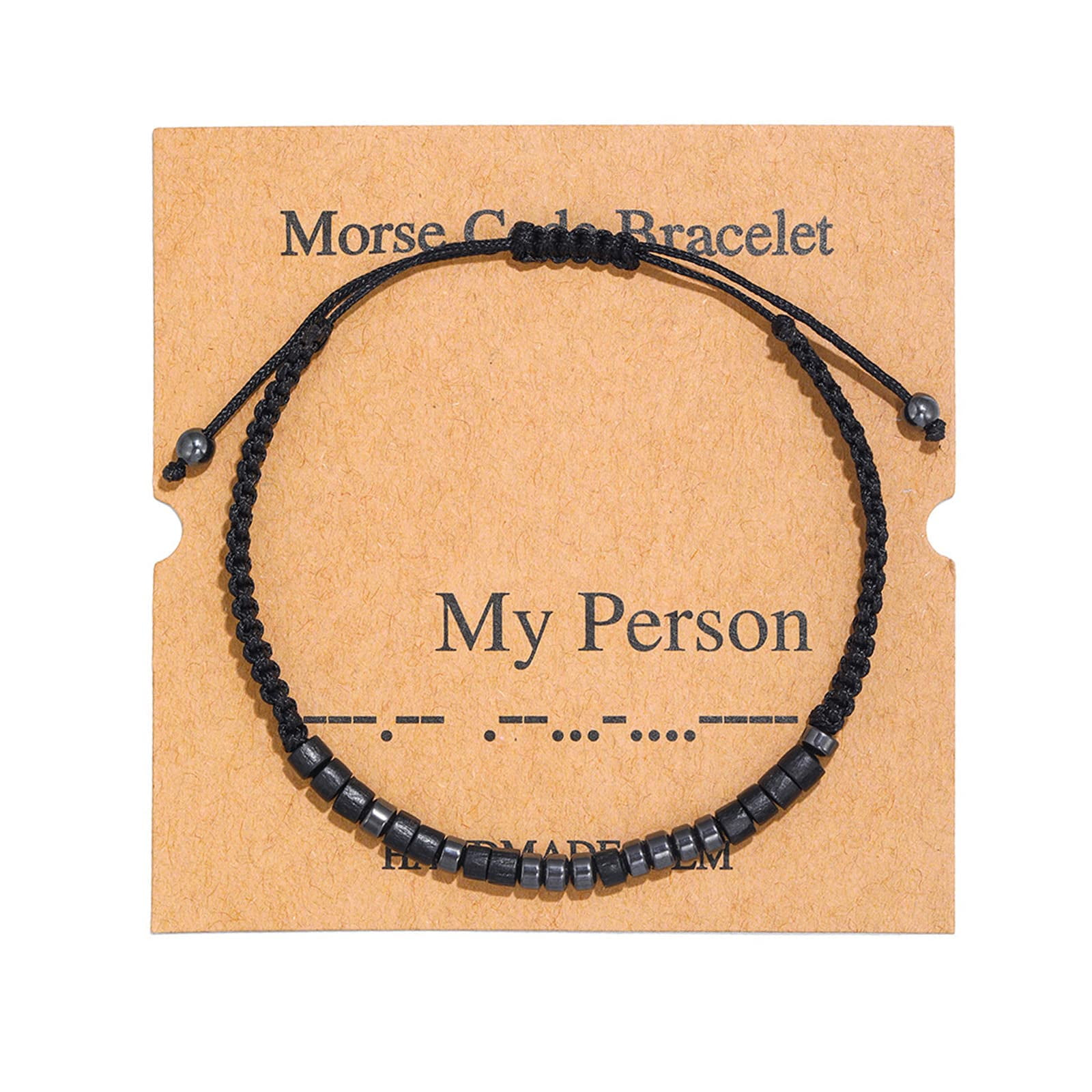 Morse Code Bracelets for Men Women,Morse Code Bracelets with Adjustable String,Inspirational ...