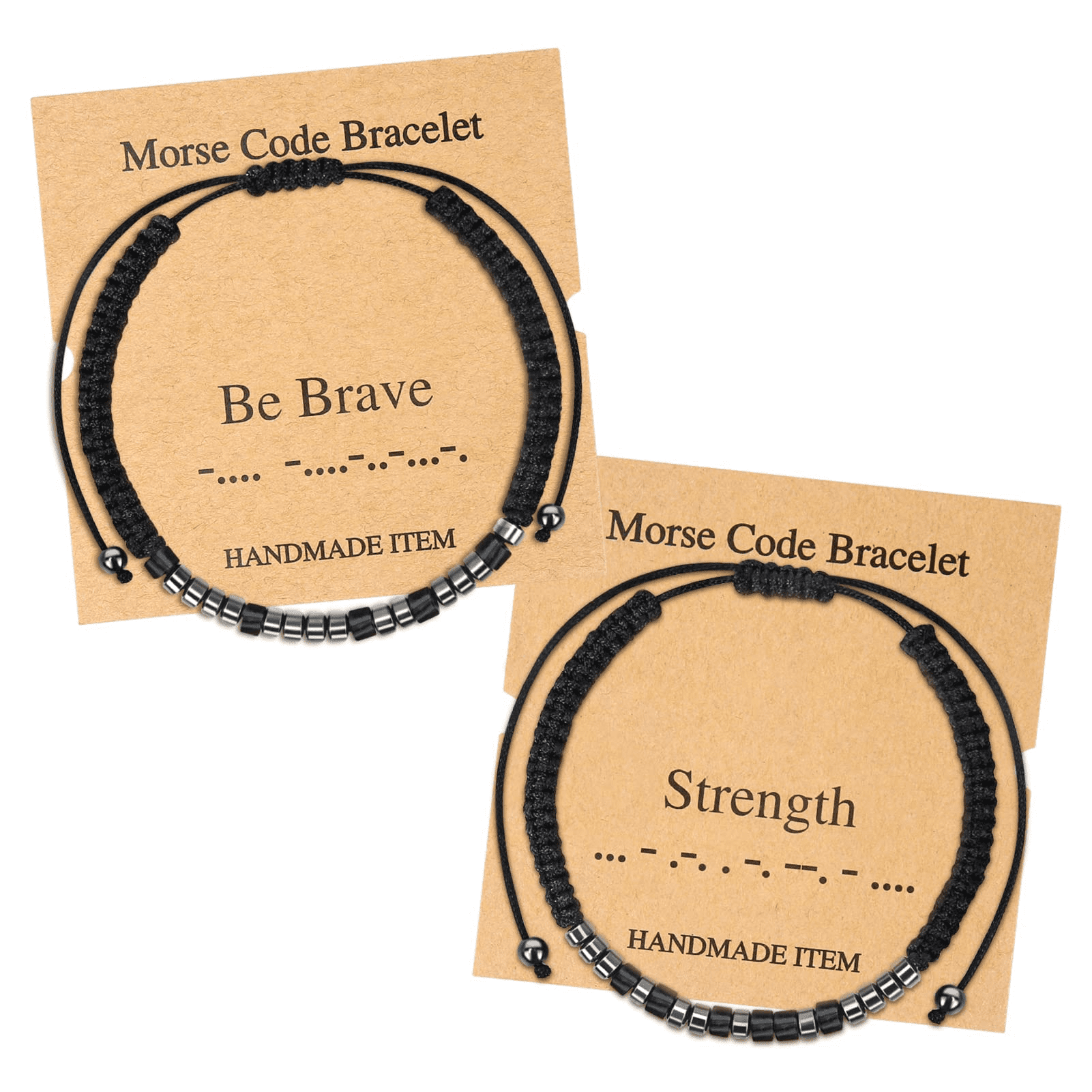Morse Code Bracelets for Women Men, String Bracelets, Inspirational ...