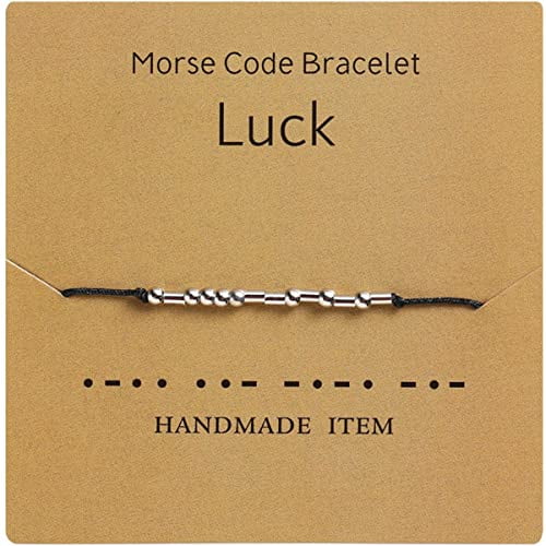 Morse Code Bracelets for Women,Morse Code Bracelets with Adjustable ...