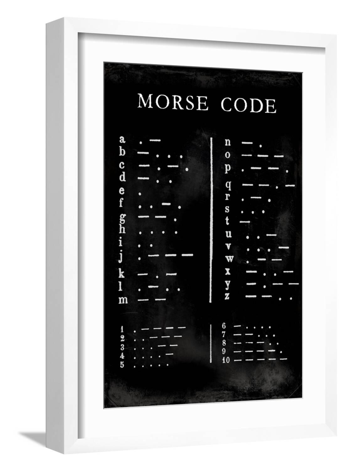 Art.com Morse Code Chart Art Print by Vision Studio, White Frame Wall Art, 17" x 23" - Walmart.com
