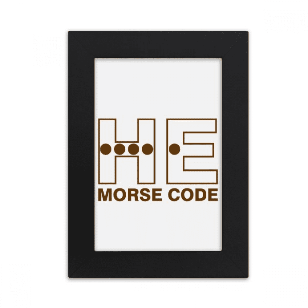 Morse Code He Point-Line Expressions Desktop Photo Frame Picture ...