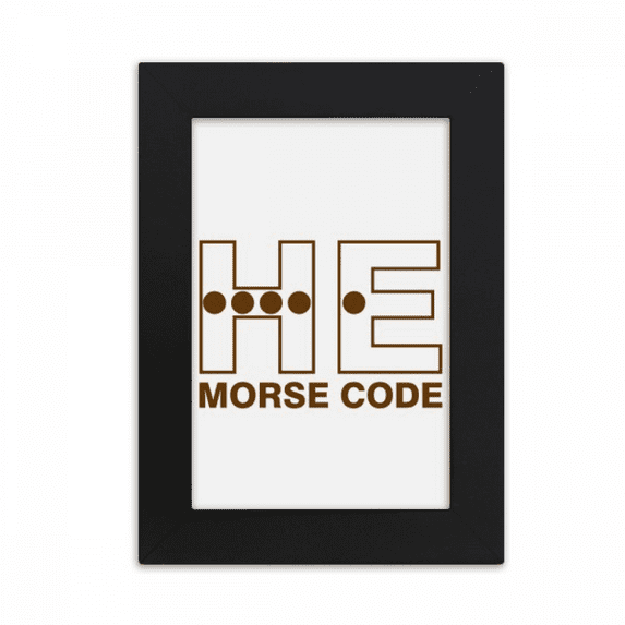 Morse Code He Point-Line Expressions Desktop Photo Frame Picture ...
