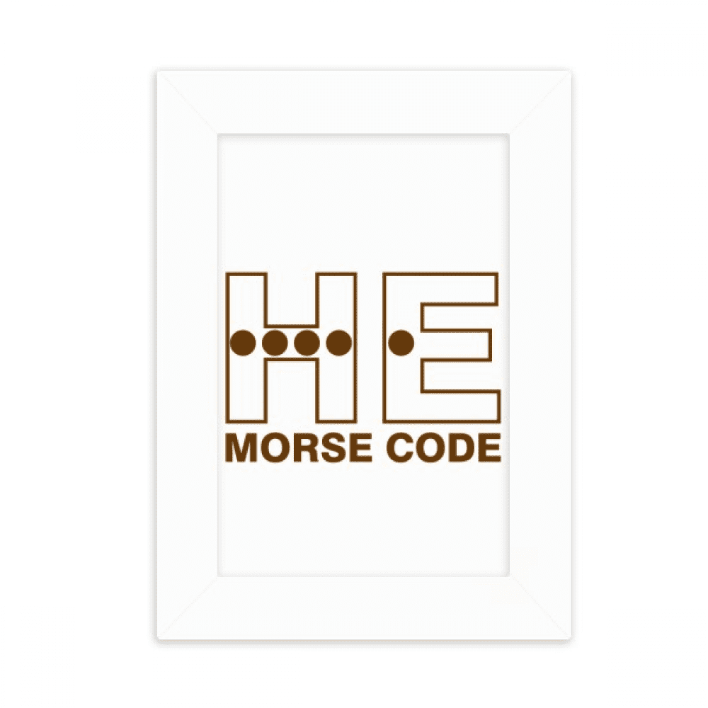 Morse Code He Point-Line Expressions Desktop Photo Frame Picture ...