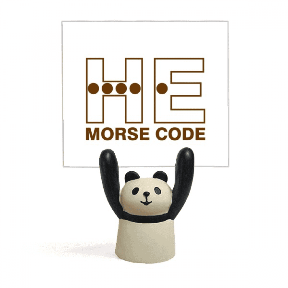 Morse Code He Point-Line Expressions Memo Holder Cartoon Animal Panda ...