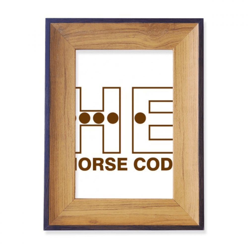 Morse Code He Point-Line Expressions Photo Frame Exhibition Display Art ...