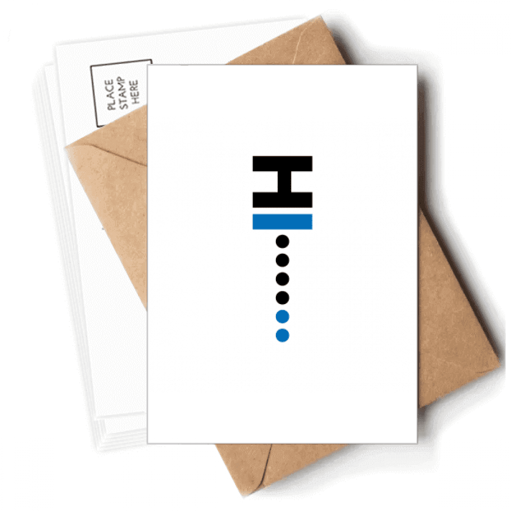 Morse Code Hello Dot Line Expression Postcards Envelopes Blank Note ...