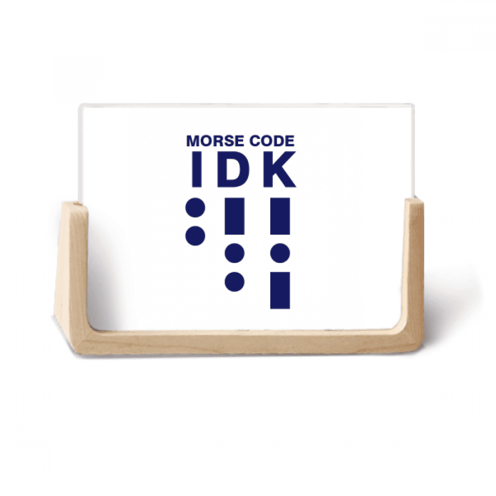 Morse Code Know Dot-line Expression Photo Wooden Photo Frame Tabletop ...