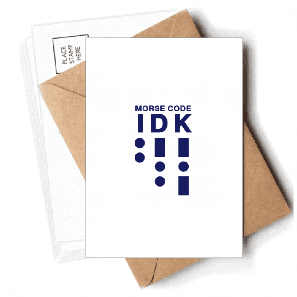 Morse Code Know Dot-line Expression Postcards Envelopes Blank Note ...
