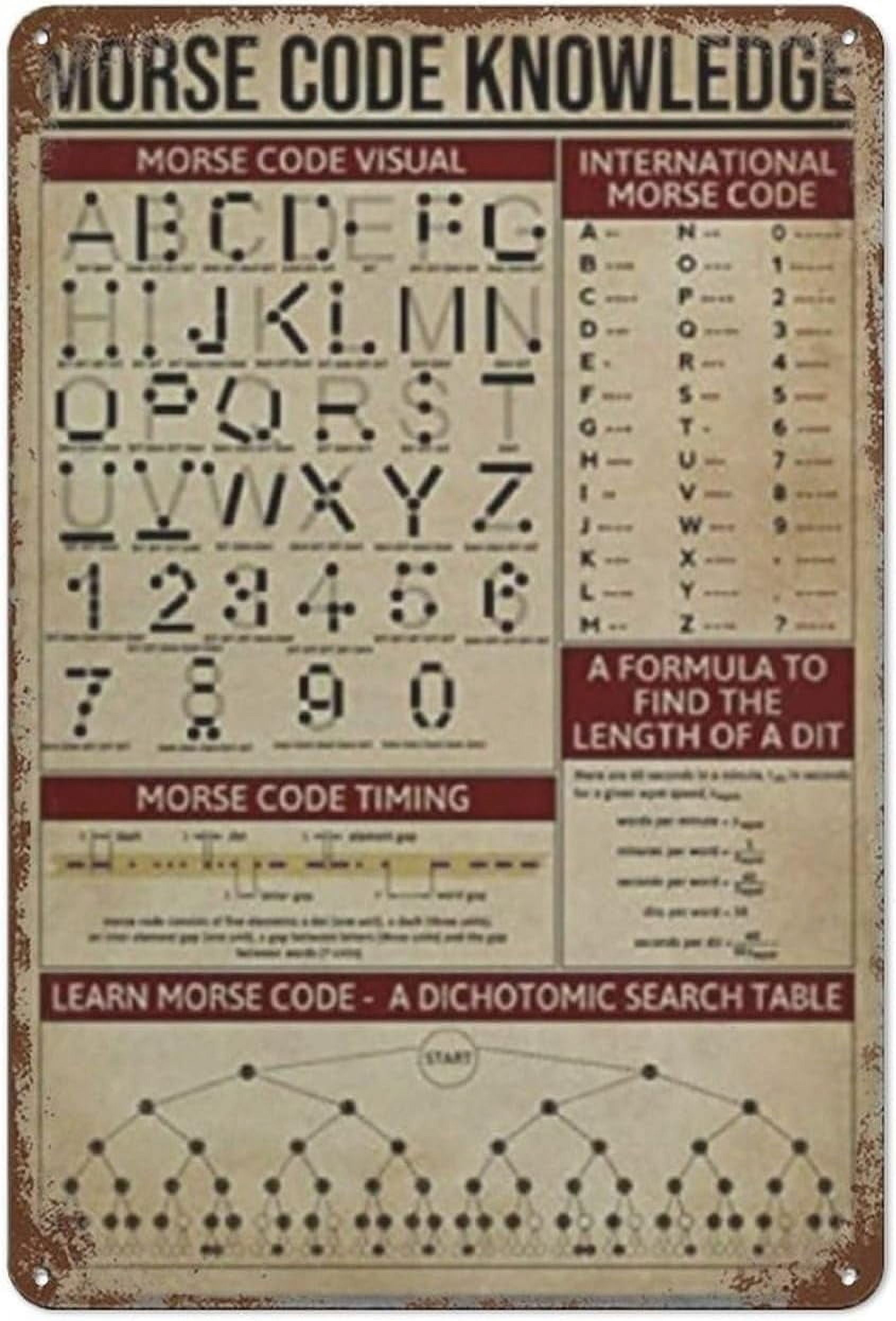 Morse Code Knowledge Morse Code Visual International Morse Code Metal ...