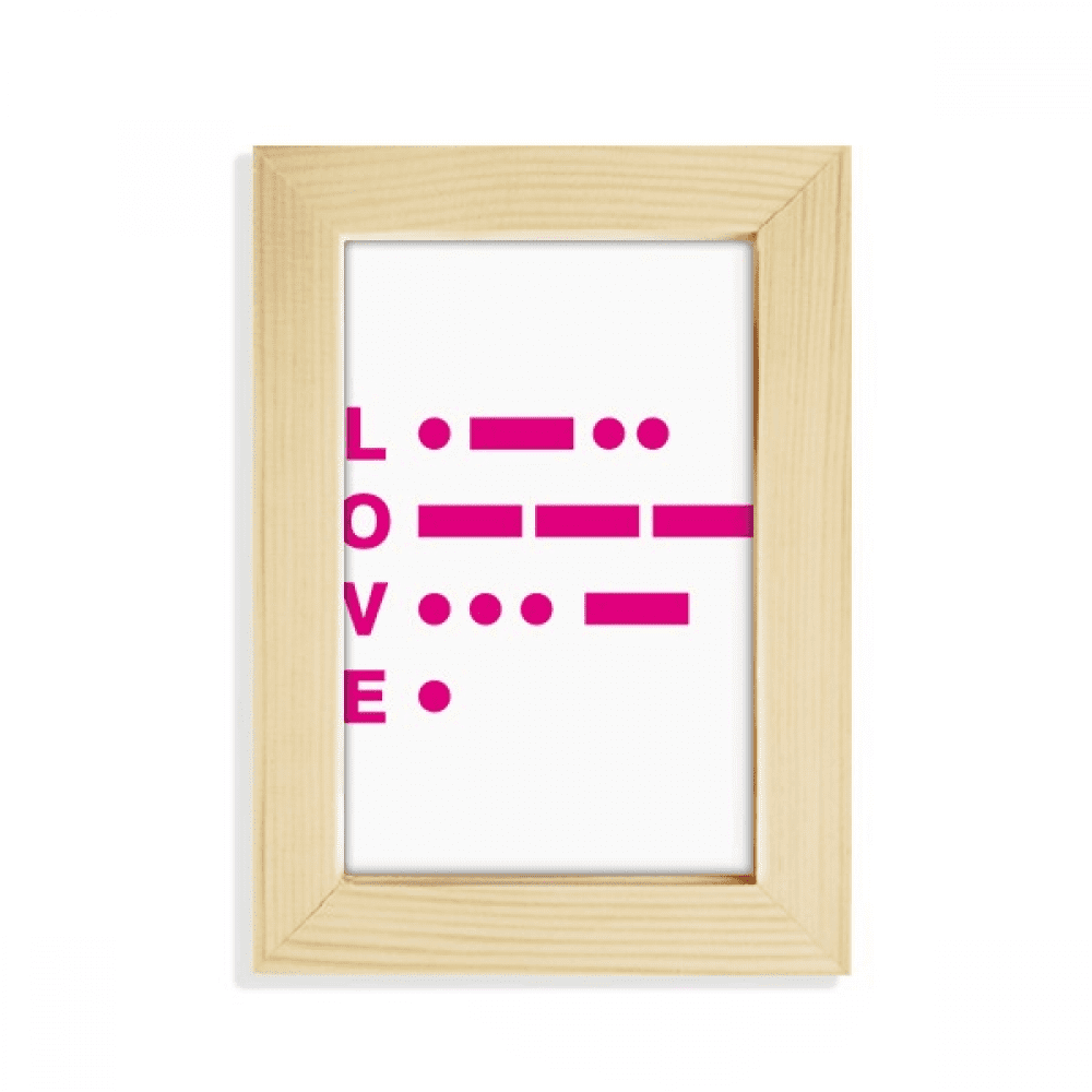 Morse Code Love Point Line Expression Desktop Display Photo Frame ...
