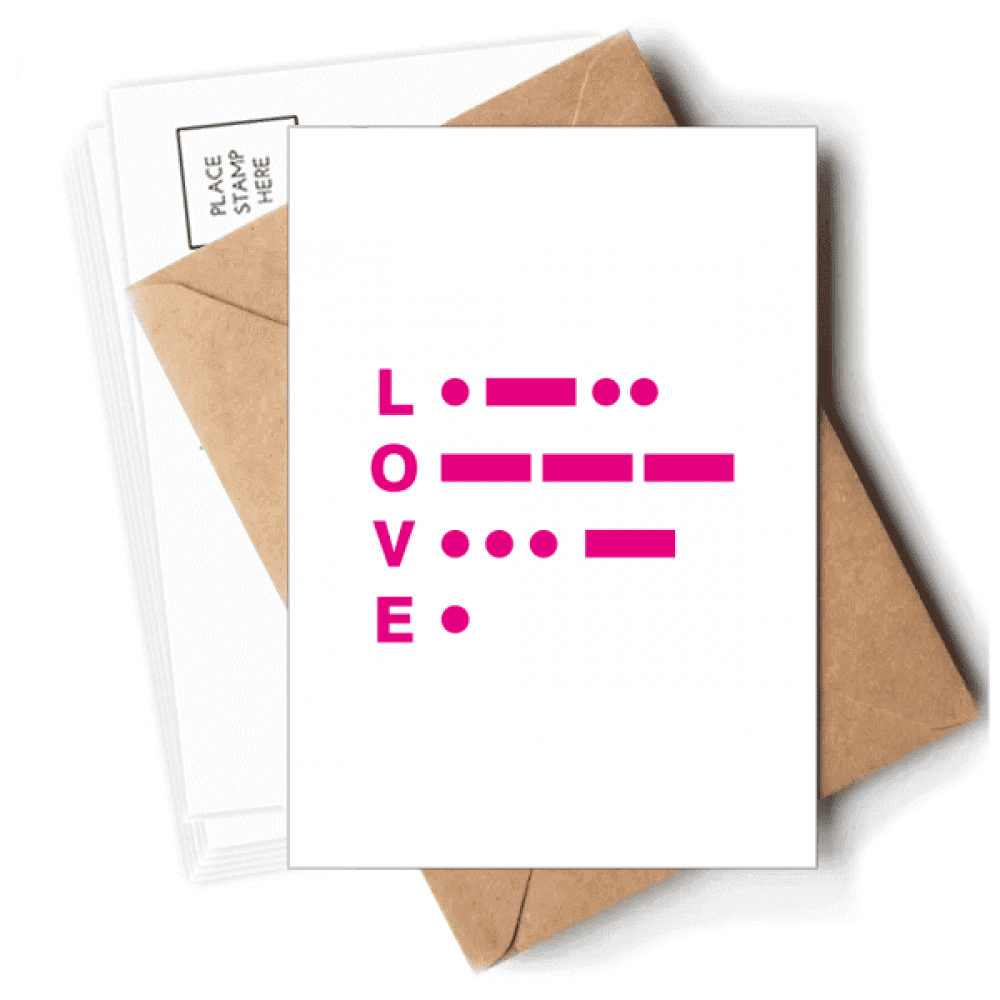 Morse Code Love Point Line Expression Postcards Envelopes Blank Note ...