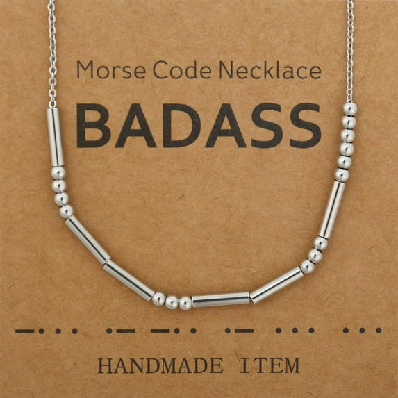 Morse Code Necklace - Stainless Steel Morse Code Necklaces for Women ...