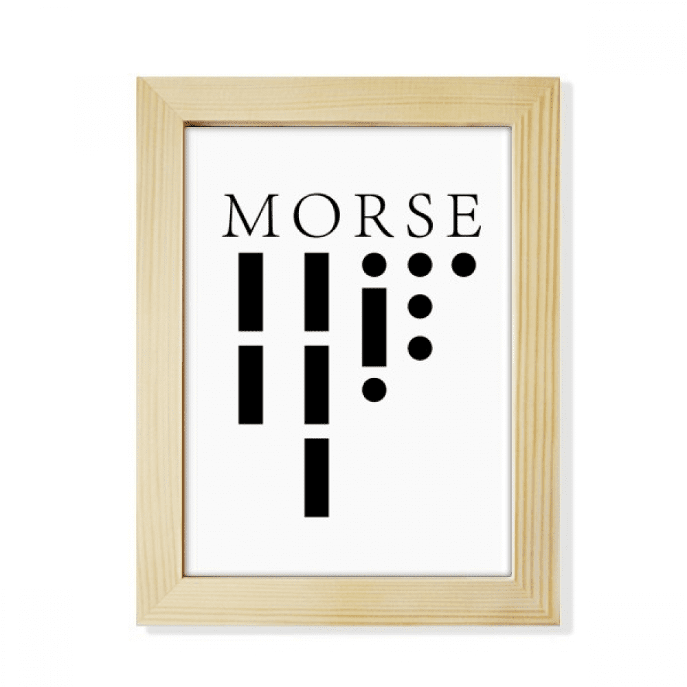 Morse Code Point-Line Representation Desktop Adorn Photo Frame Display ...