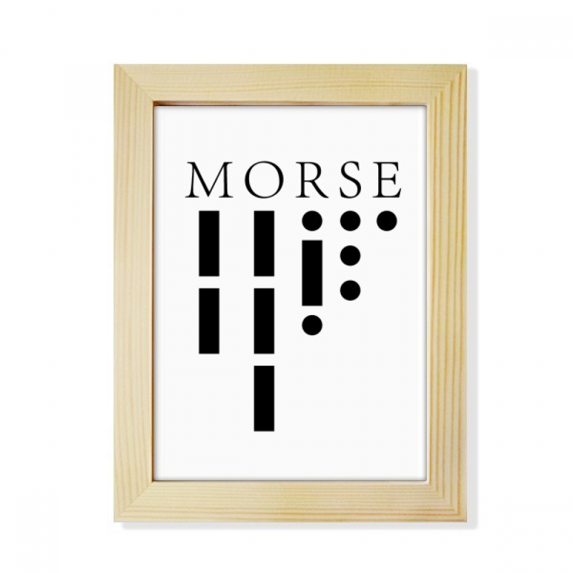 Morse Code Point-Line Representation Desktop Adorn Photo Frame Display ...