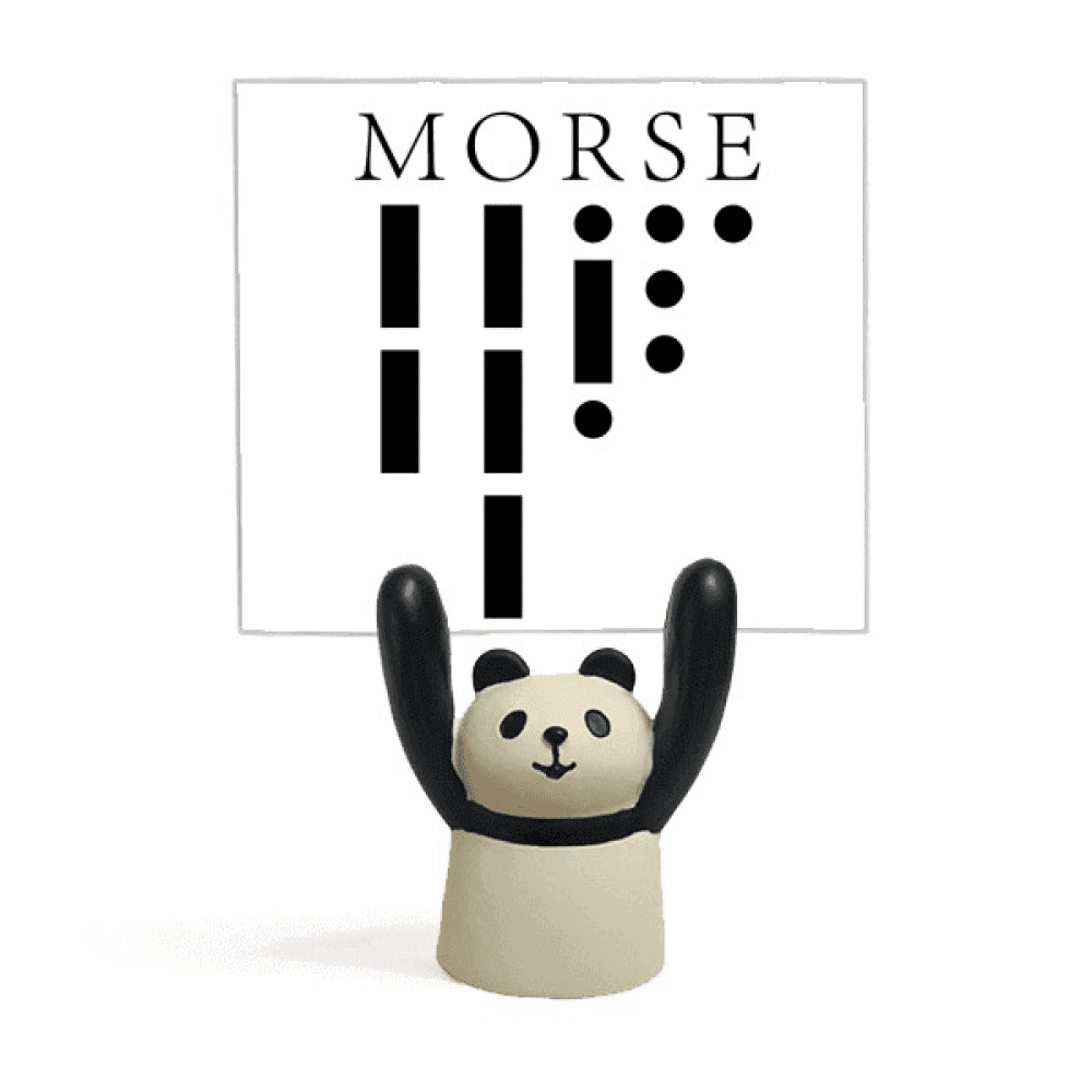 Morse Code Point-Line Representation Memo Holder Cartoon Animal Panda ...