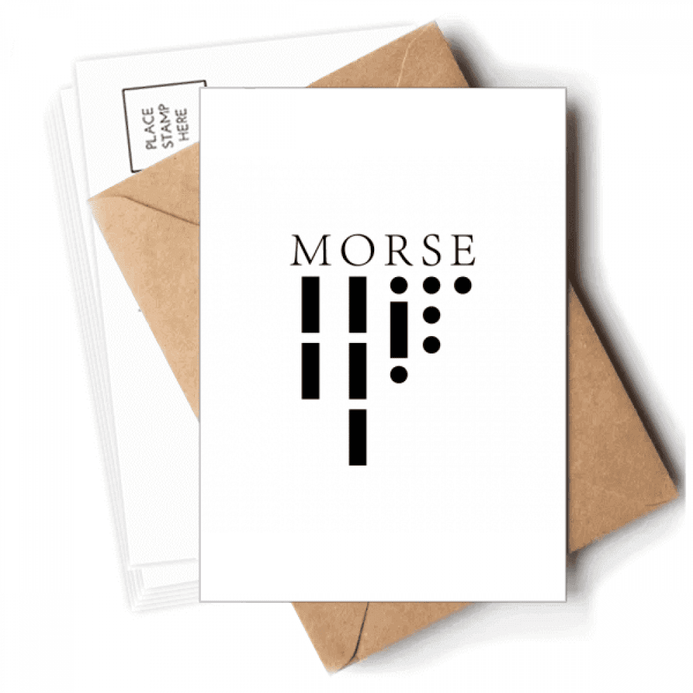 Morse Code Point-Line Representation Postcards Envelopes Blank Note Cards Mailing - Walmart.com