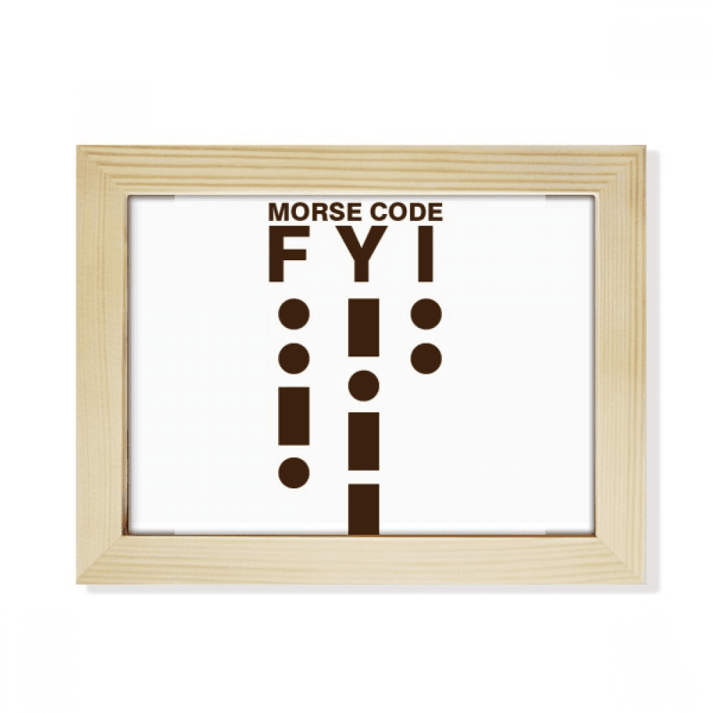 Morse Code Reference Points Lines Desktop Photo Frame Picture Art ...