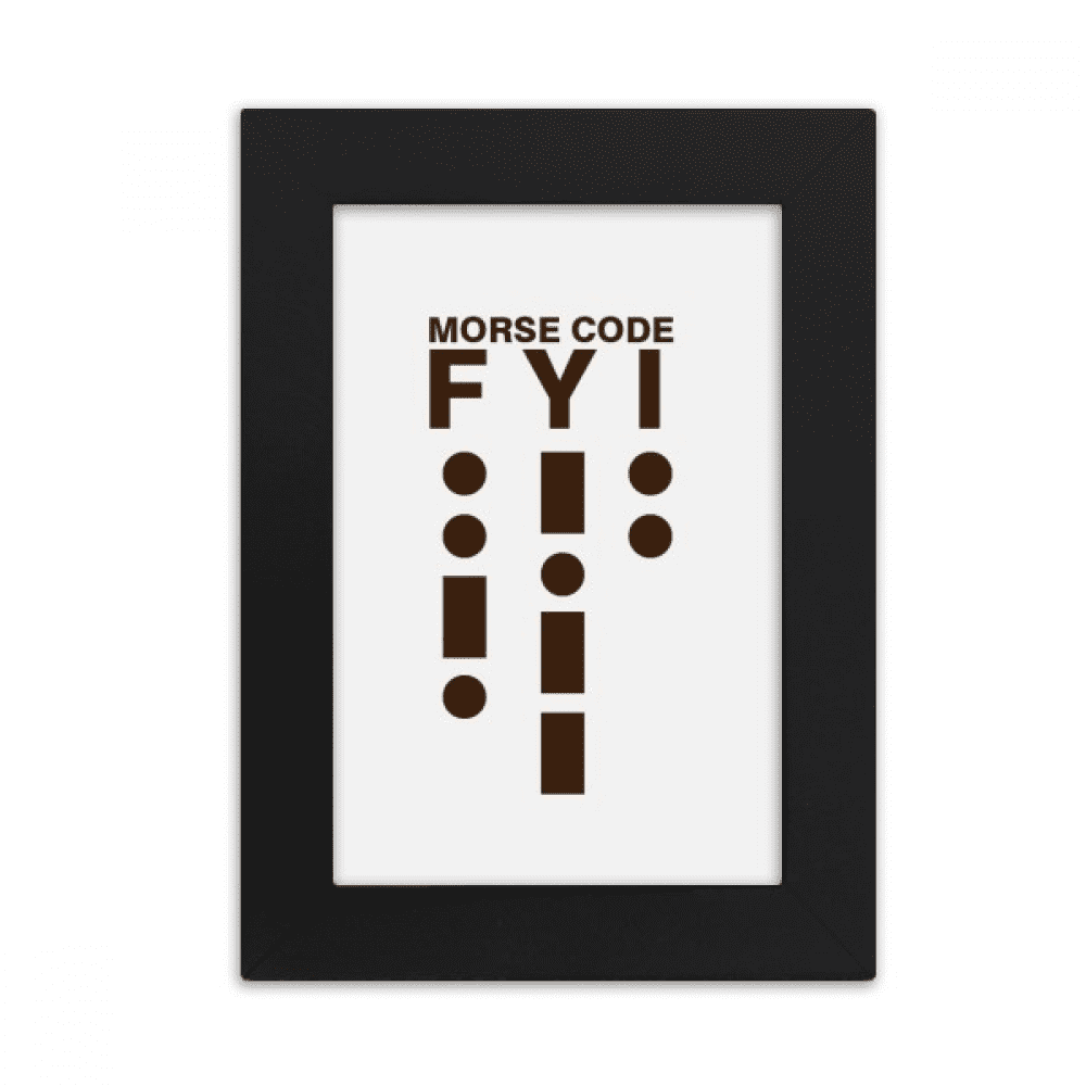 Morse Code Reference Points Lines Desktop Photo Frame Picture Display ...