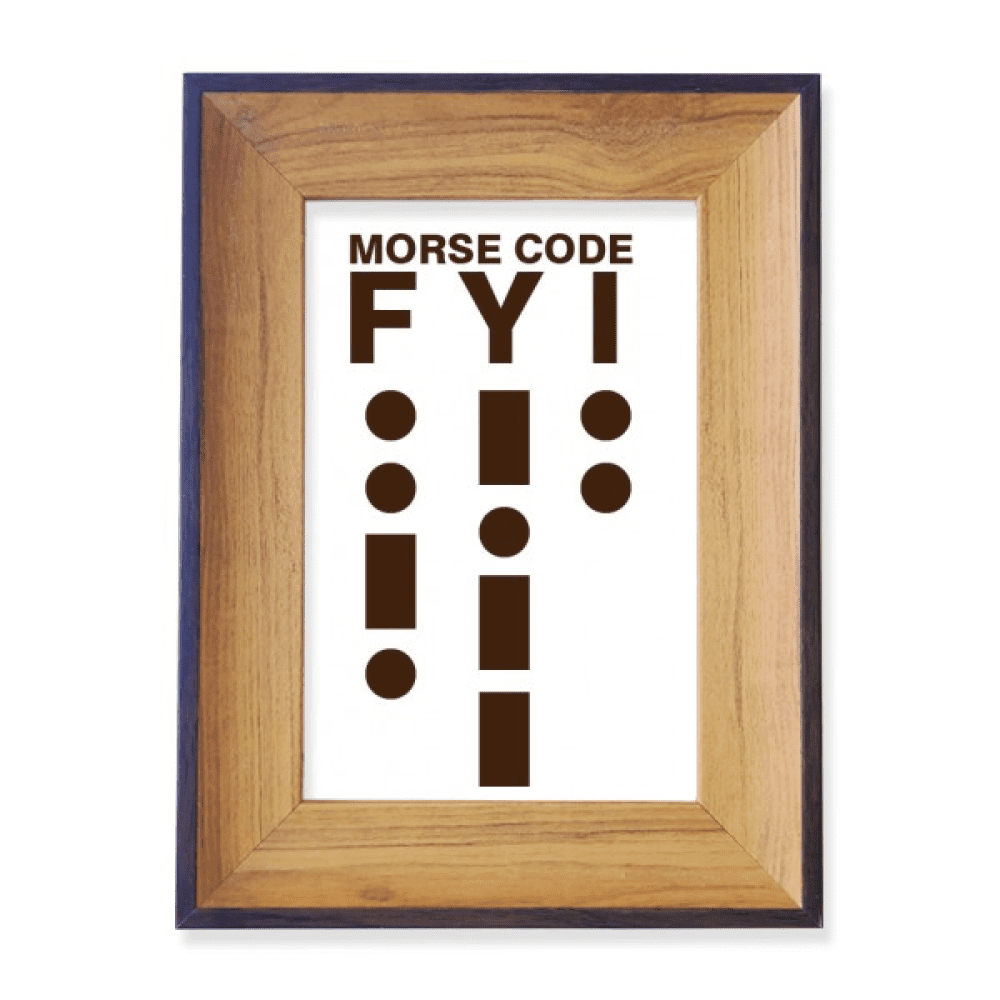 Morse Code Reference Points Lines Photo Frame Exhibition Display Art ...
