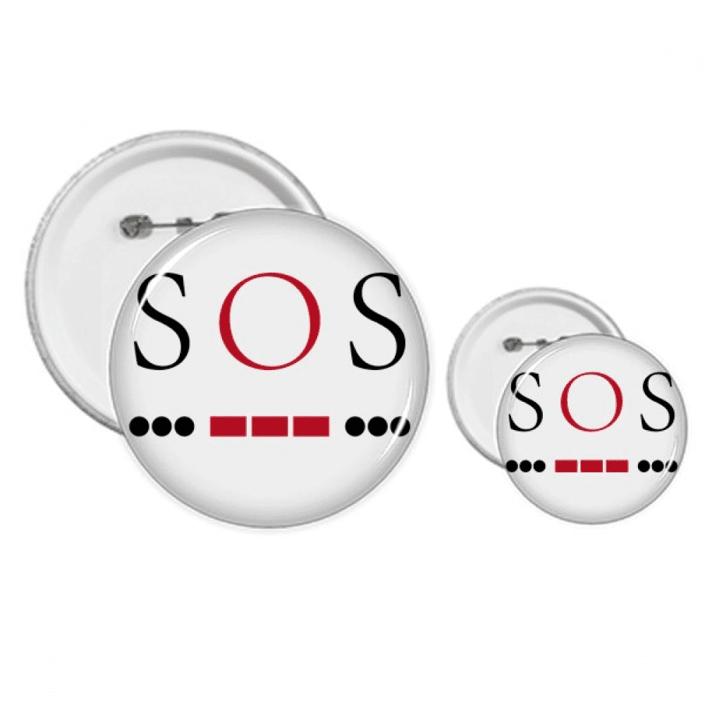 Morse Code Rescue Point Line Expression Pins Badge Button Design Kit ...
