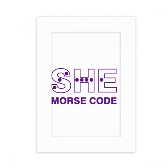 Morse Code She Dot-line Expression Desktop Photo Frame Picture Display ...