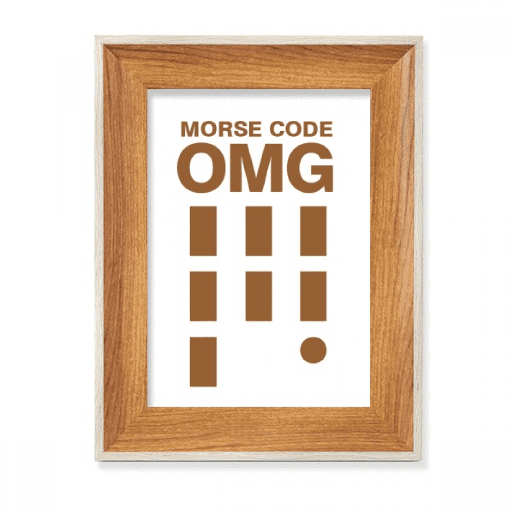 Morse Code Skyline Expression Desktop Wooden Photo Frame Display ...