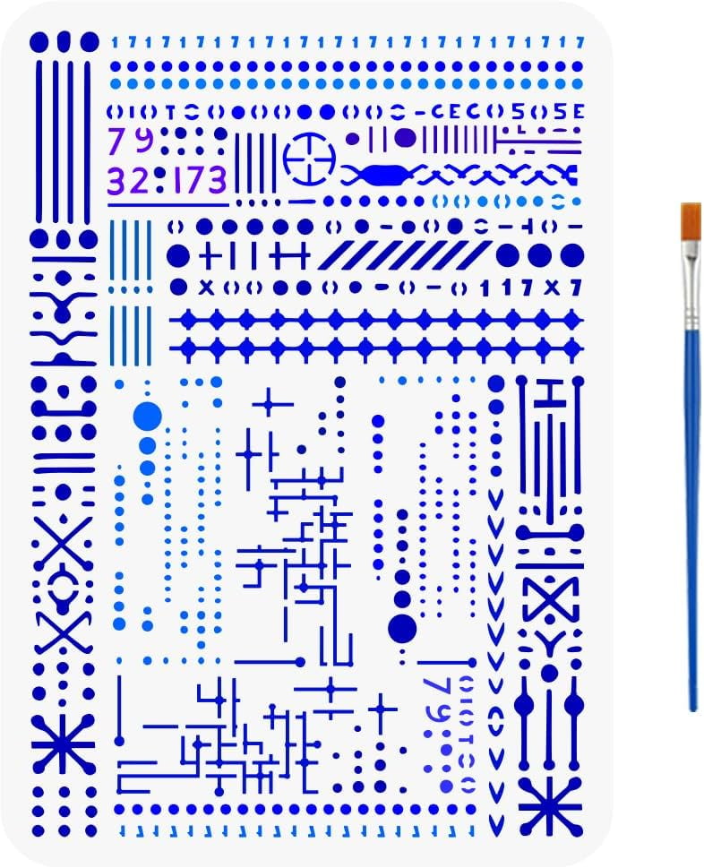 Morse Code Stencil for Painting 8.3x11.7inch Numbers Dots Lines ...