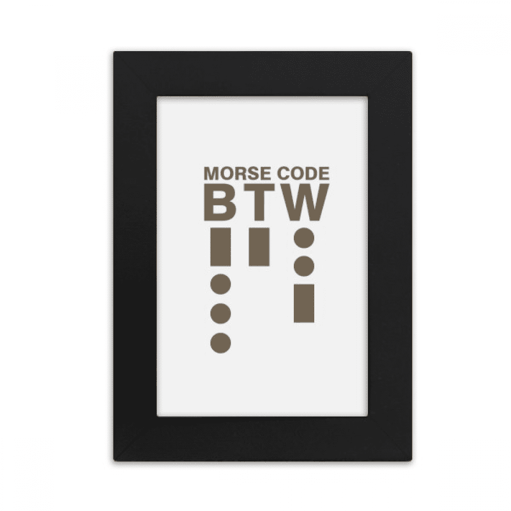 Morse Code Way Art Deco Fashion Desktop Photo Frame Picture Display Art ...