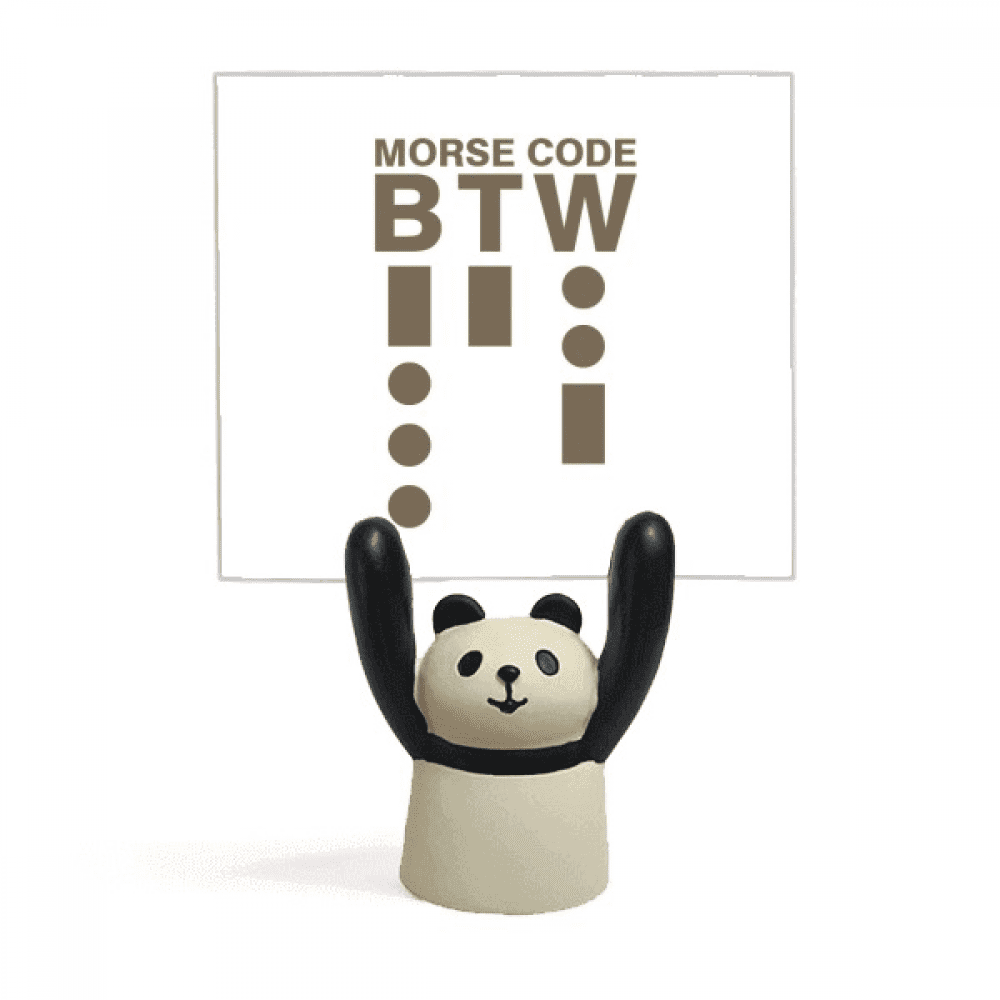 Morse Code Way Art Deco Fashion Memo Holder Cartoon Animal Panda Stand Decoration - Walmart.com