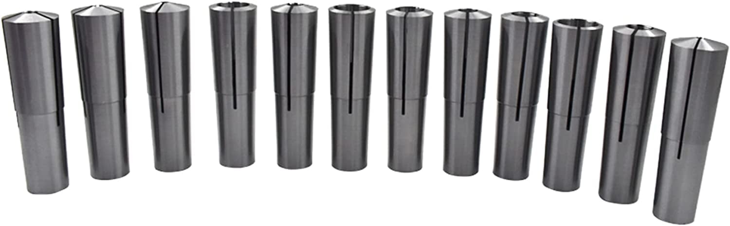 Morse Taper Collet Kit MT3 Taper Collet 1/8-3/4 Inch Tail Wire 3/8 Inch ...