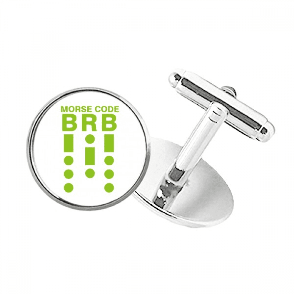 Morse's Code Will Back Round Button Cuff Clip Stud Cufflinks - Walmart.com