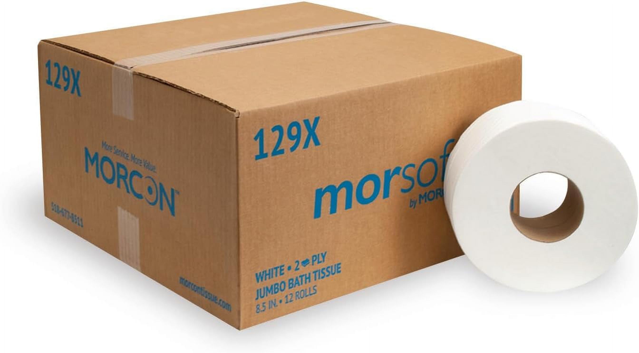 Morsoft by Jumbo Rolls, 12 Rolls/Carton, 2-Ply, 100% Recycled Fibers ...