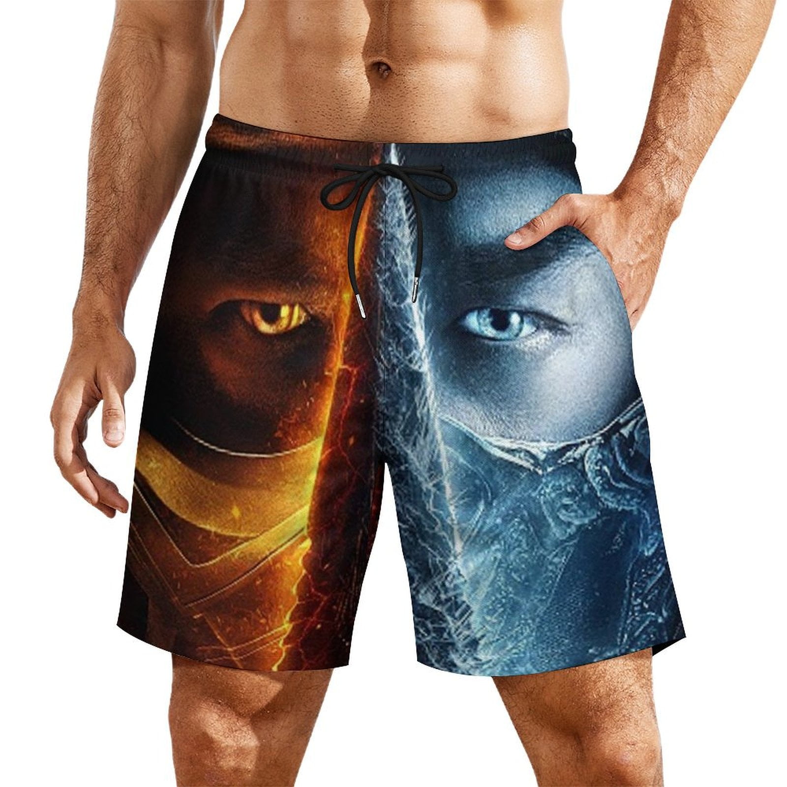 Mortal Kombat 4 Game Men's Board Shorts Swim Trunks Quick Dry Beach Short Summer Swim Shorts ...