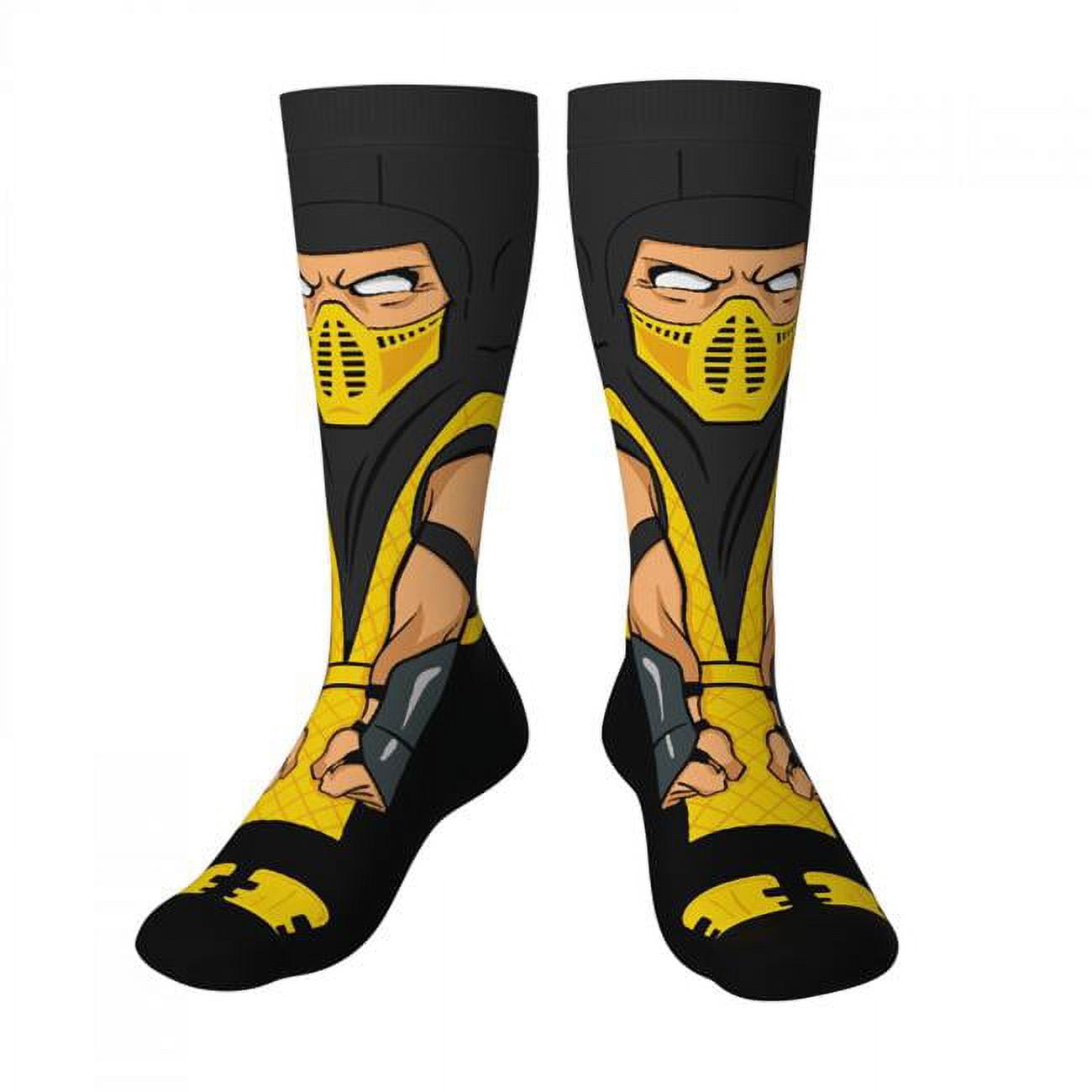Mortal Kombat 857742 Mortal Kombat Scorpion Crossover Crew Socks ...