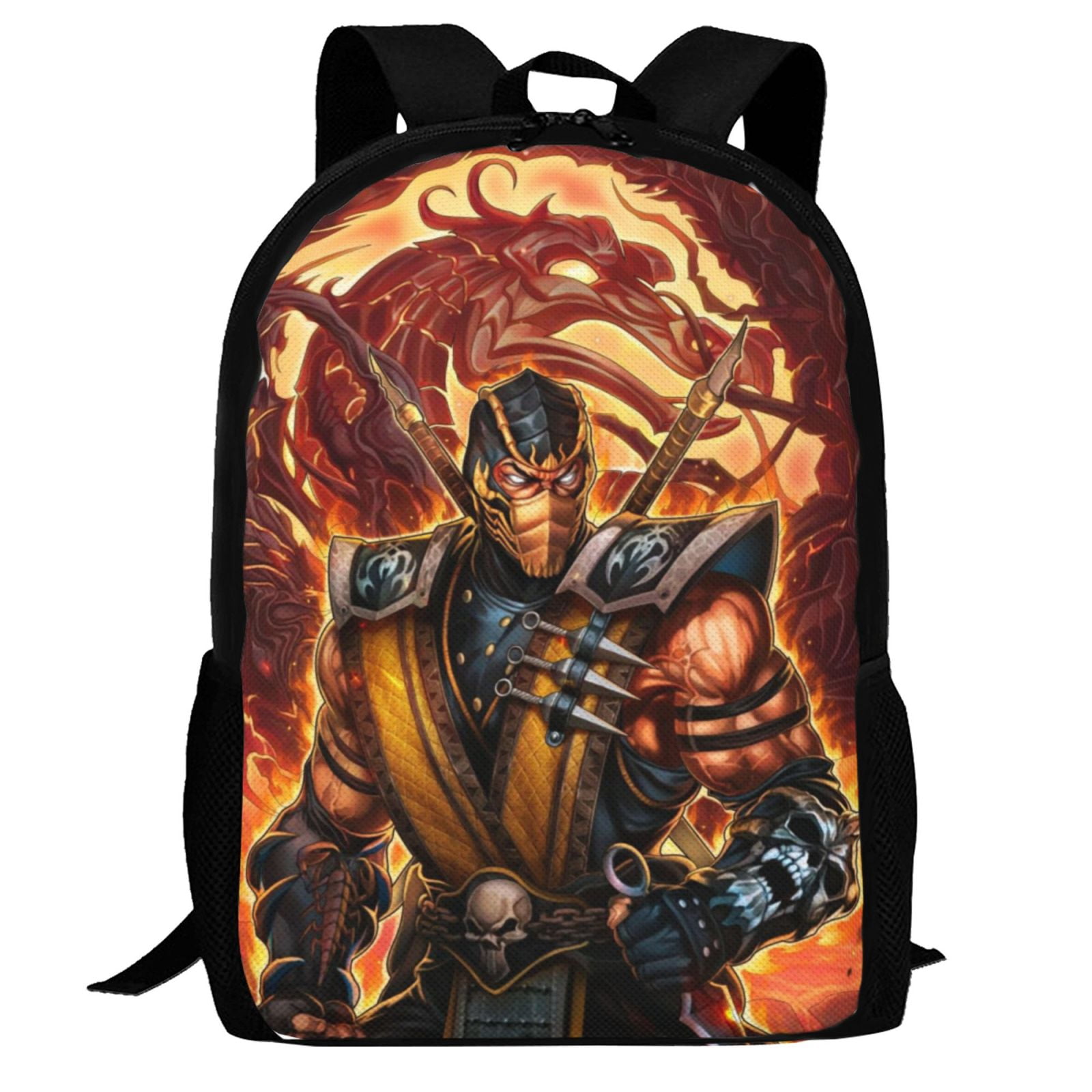 Mortal Kombat Backpack, 3d Printed Laptop Backpack, Water Resistant ...