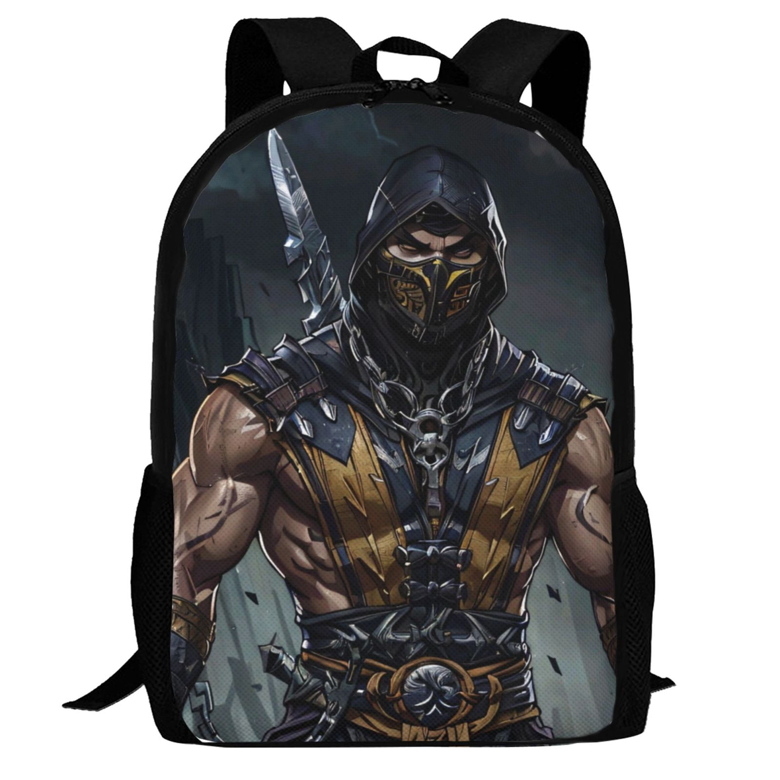 Mortal Kombat Backpack, 3d Printed Laptop Backpack, Water Resistant ...