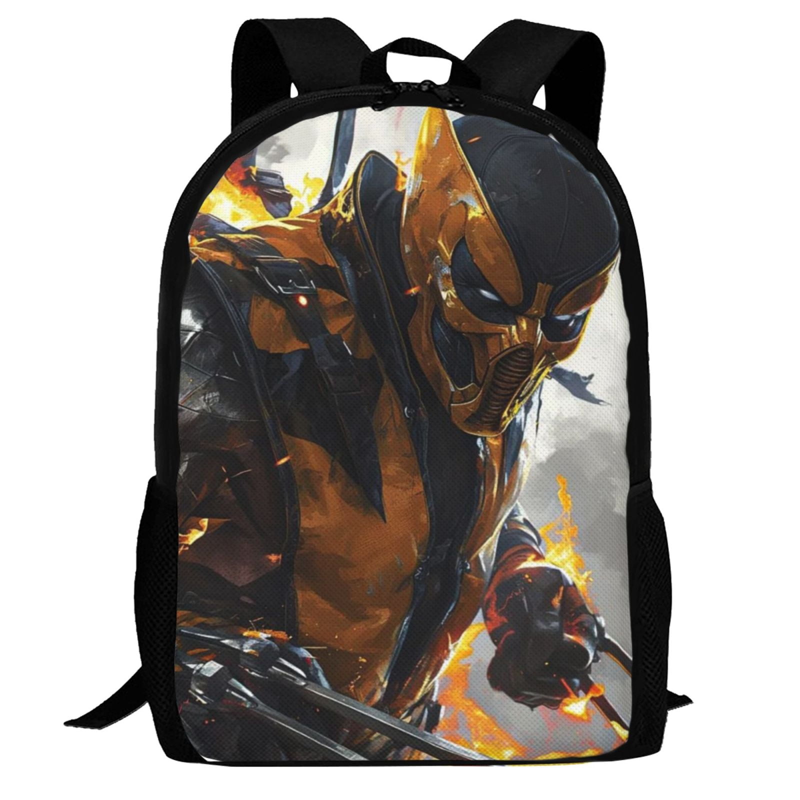 Mortal Kombat Backpack, 3d Printed Laptop Backpack, Water Resistant ...