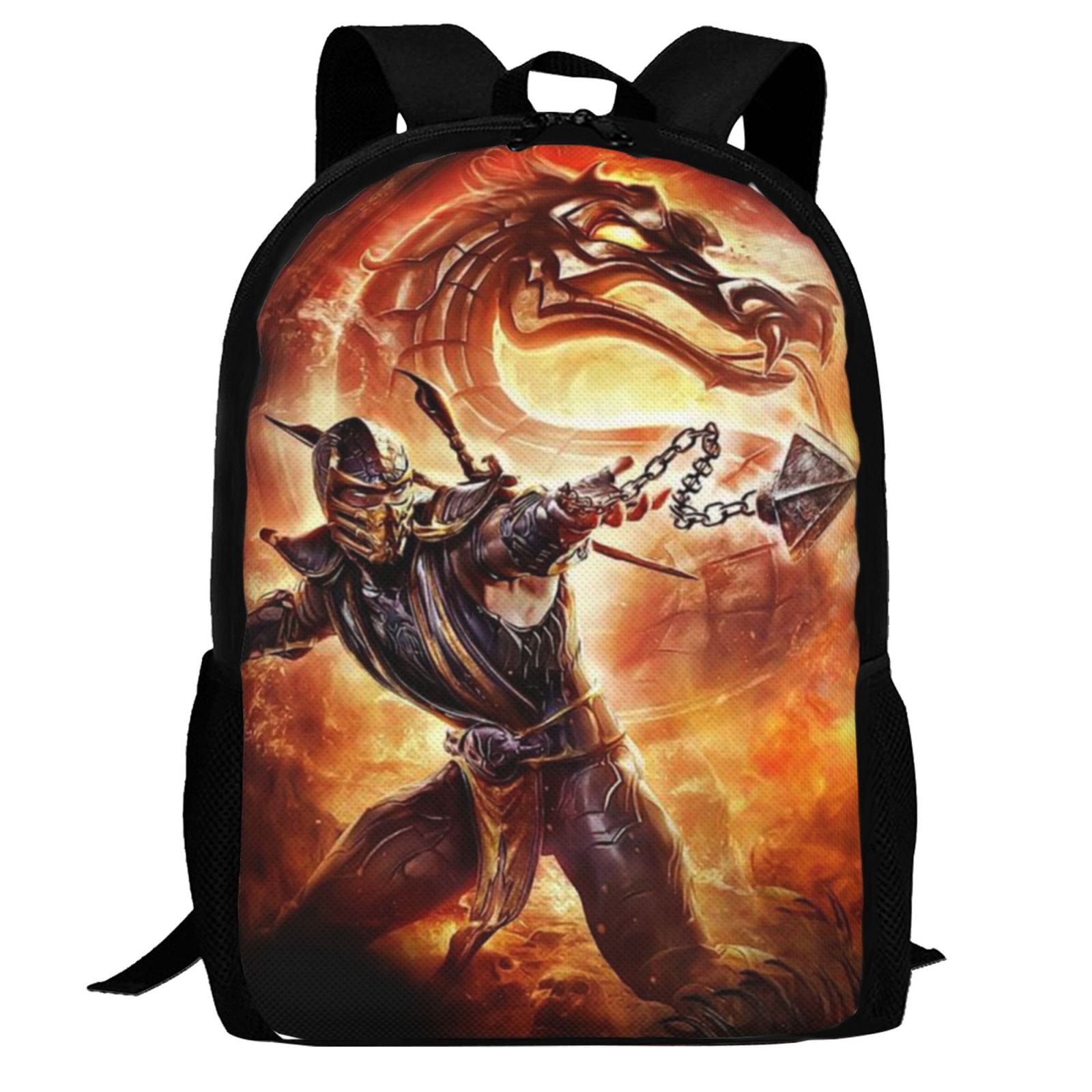 Mortal Kombat Backpack, 3d Printed Laptop Backpack, Water Resistant ...
