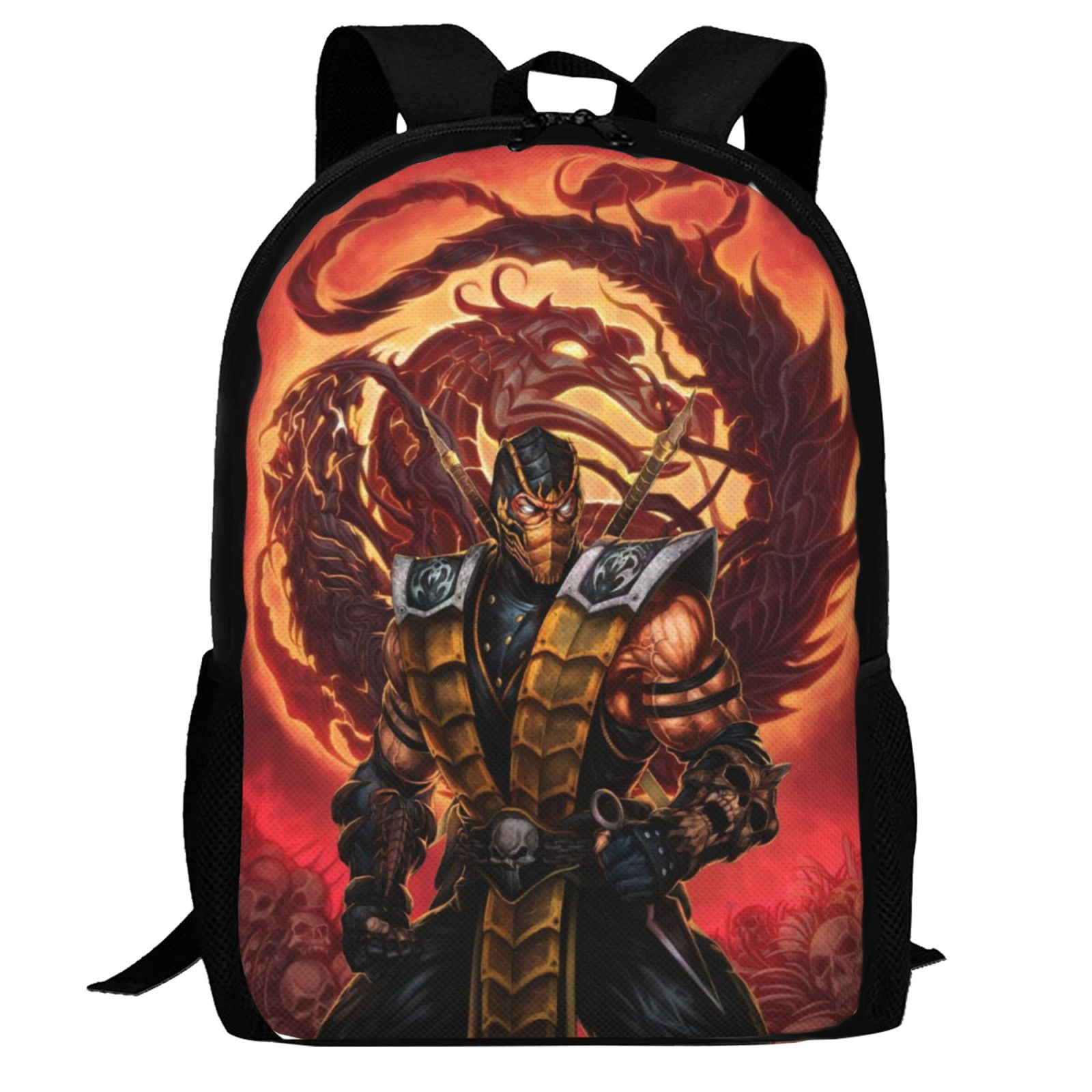 Mortal Kombat Backpack, 3d Printed Laptop Backpack, Water Resistant ...