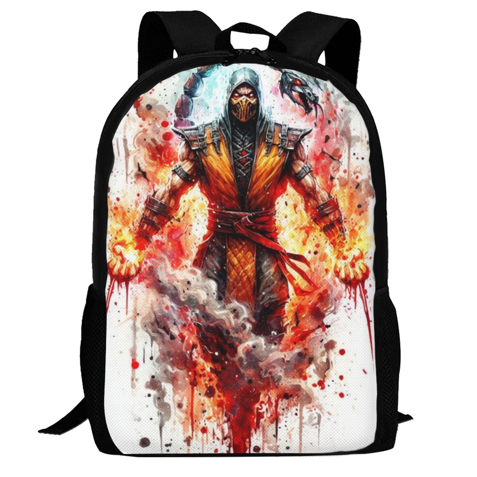 Mortal Kombat Backpack, 3d Printed Laptop Backpack, Water Resistant ...