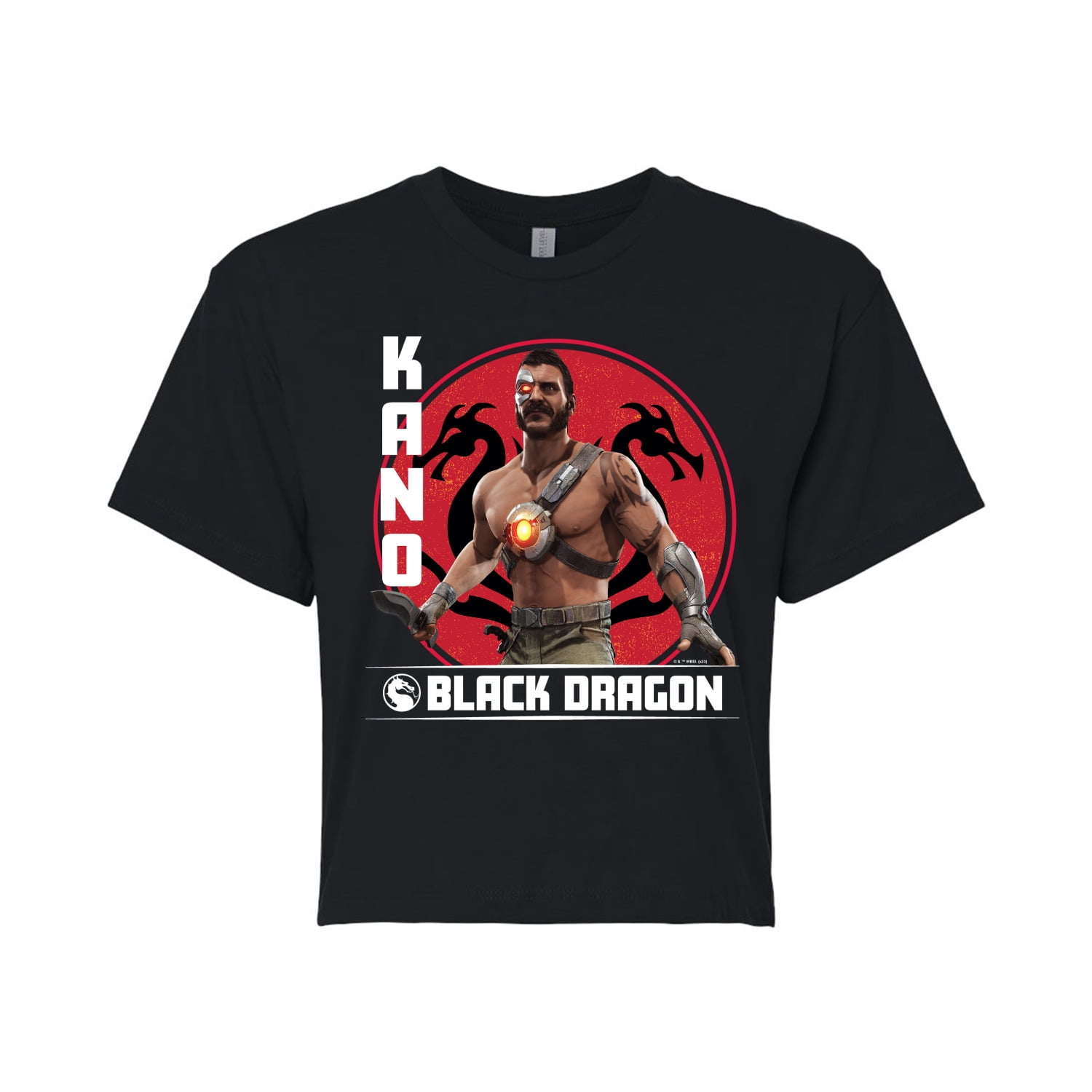 Mortal Kombat - Kano Black Dragon - Juniors Cropped Graphic T-Shirt ...