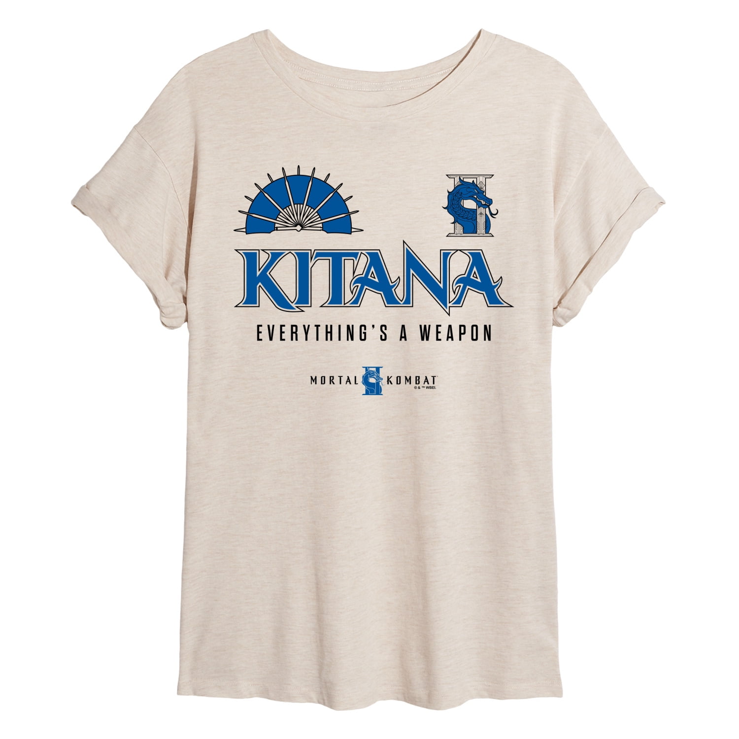 Mortal Kombat - Kitana Jersey - Juniors Oversized Graphic T-Shirt ...
