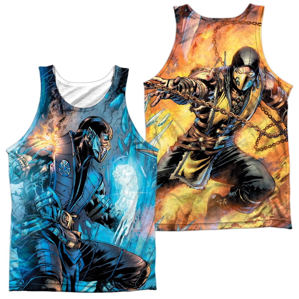 Mortal Kombat Kombat Comic (Front/Back Print) Mens Sublimation Tank Top ...