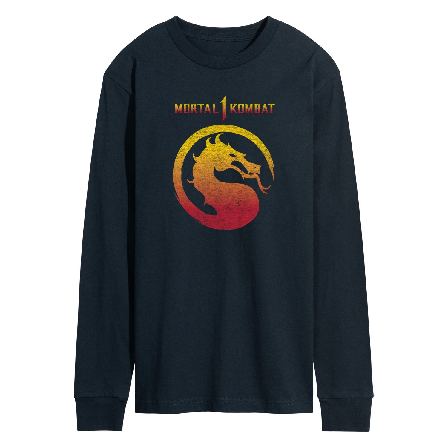 Mortal Kombat - Mk 1 Logo Vintage - Adult Long Sleeve Tee - Walmart.com