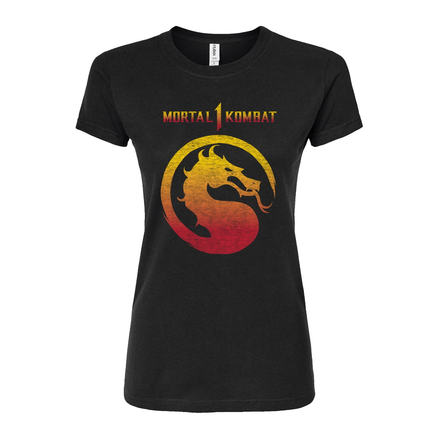 Mortal Kombat - Mk 1 Logo Vintage - Juniors Fitted Graphic T-Shirt ...